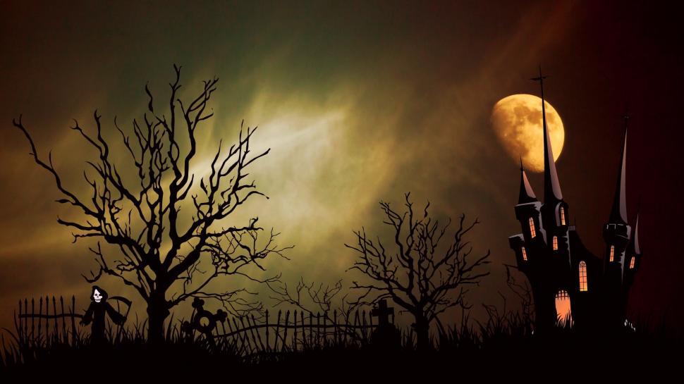 Free Stock Photo of Moonlit Cemetery | Download Free Images and Free ...