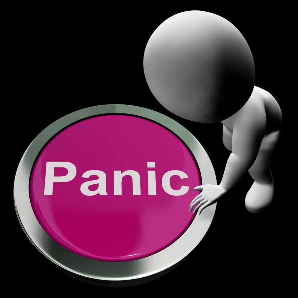 Free Stock Photo of Panic Button Shows Alarm Distress And Crisis ...