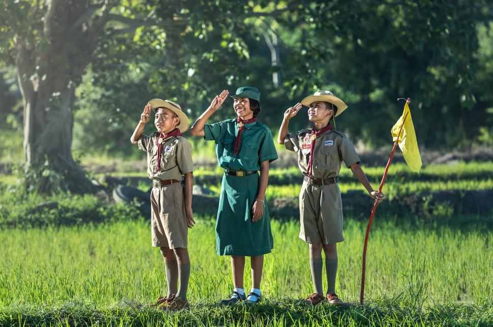 Free Stock Photo of Three Kids Saluting | Download Free Images and Free ...