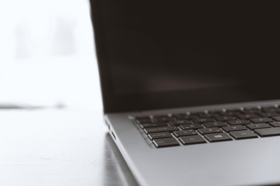 Free Stock Photo of Black and White Photo of a Laptop Computer ...