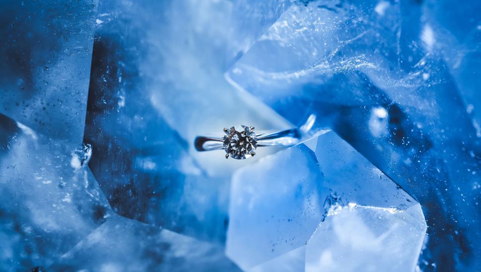 Free Stock Photo of Diamond Ring Resting on Ice | Download Free Images ...