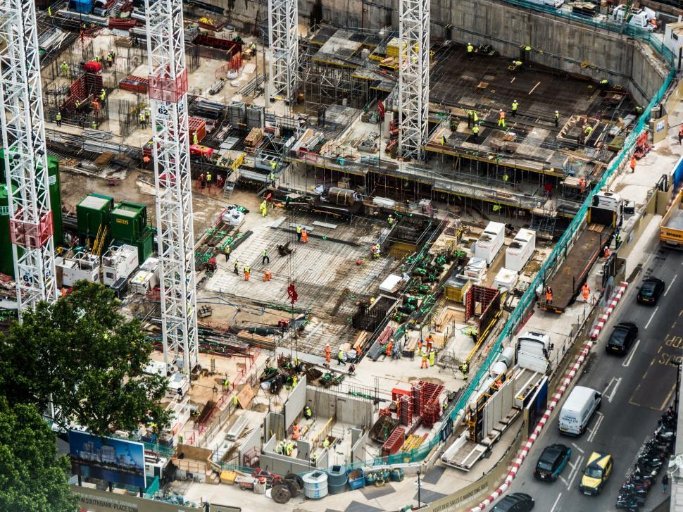 Free Stock Photo of Aerial View of Construction Site in Urban City ...