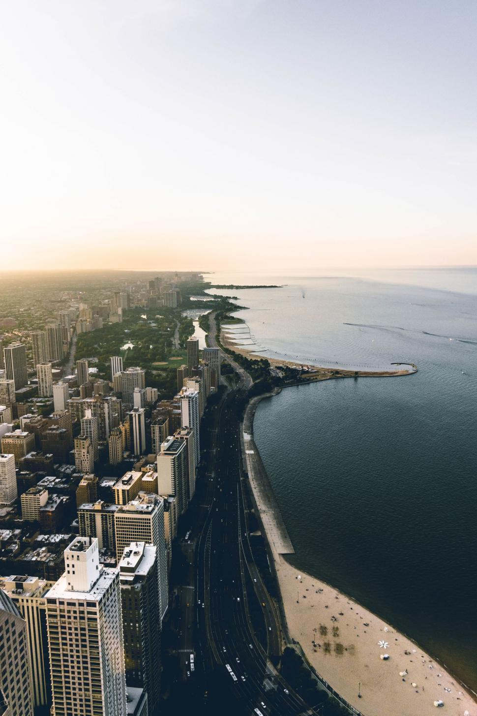 Free Stock Photo of Aerial View of City and Ocean | Download Free ...