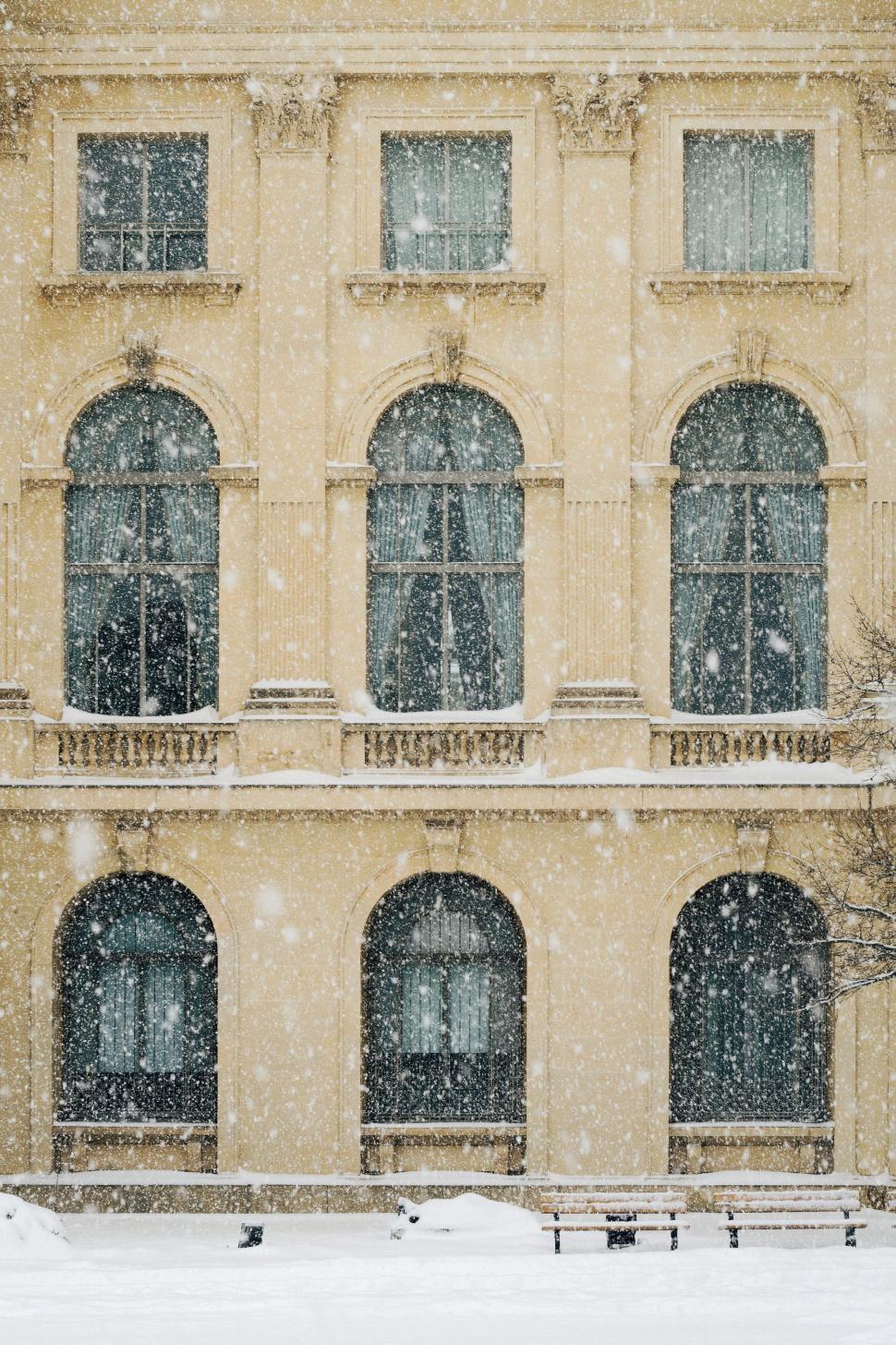 Free Stock Photo of Building With Snow-Covered Windows | Download Free ...