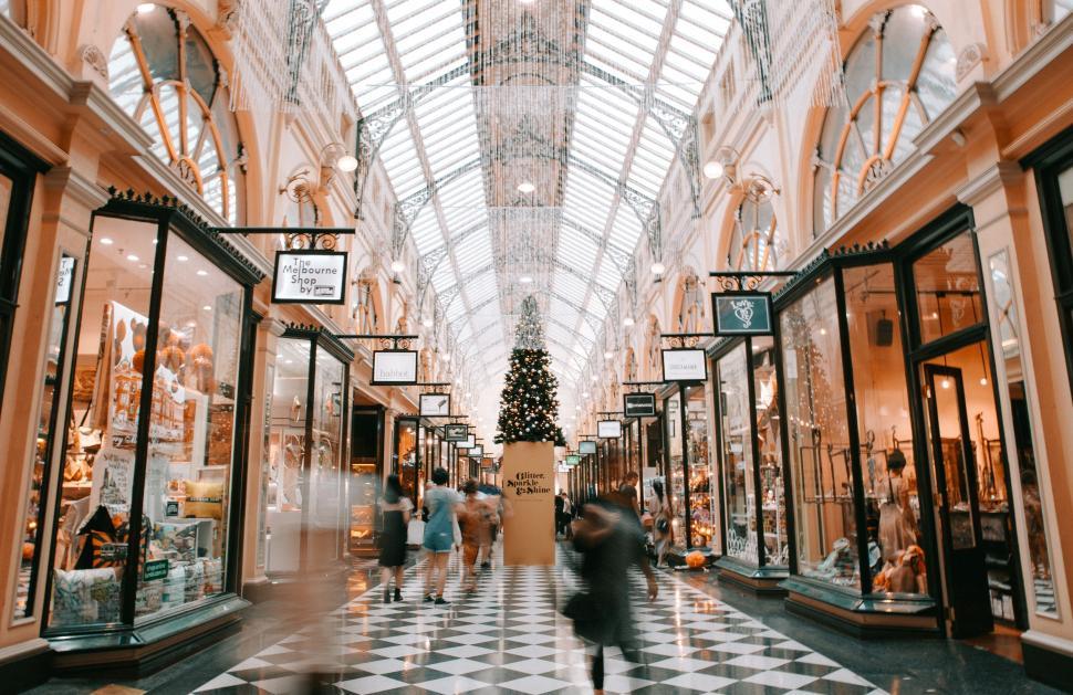Free Stock Photo of Group of People Walking Through a Shopping Mall ...
