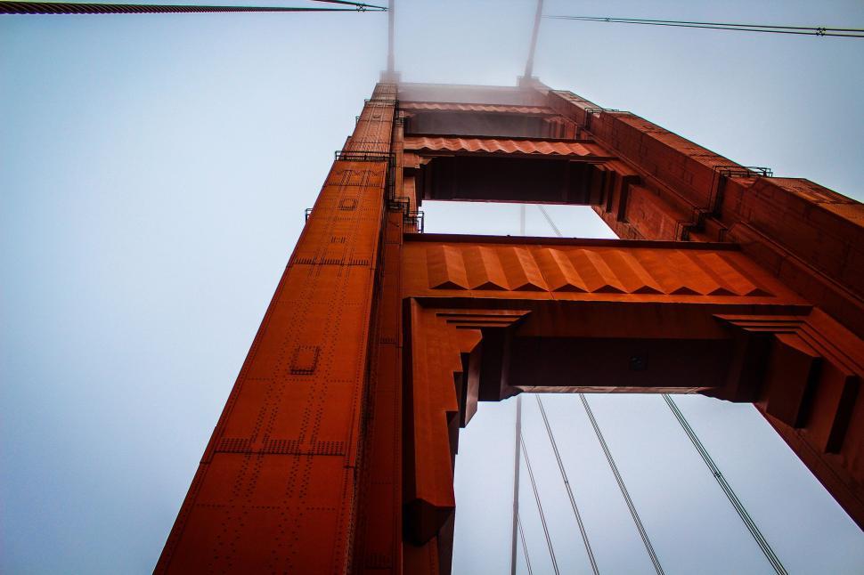 Free Stock Photo of A View of the Top of the Golden Gate Bridge ...