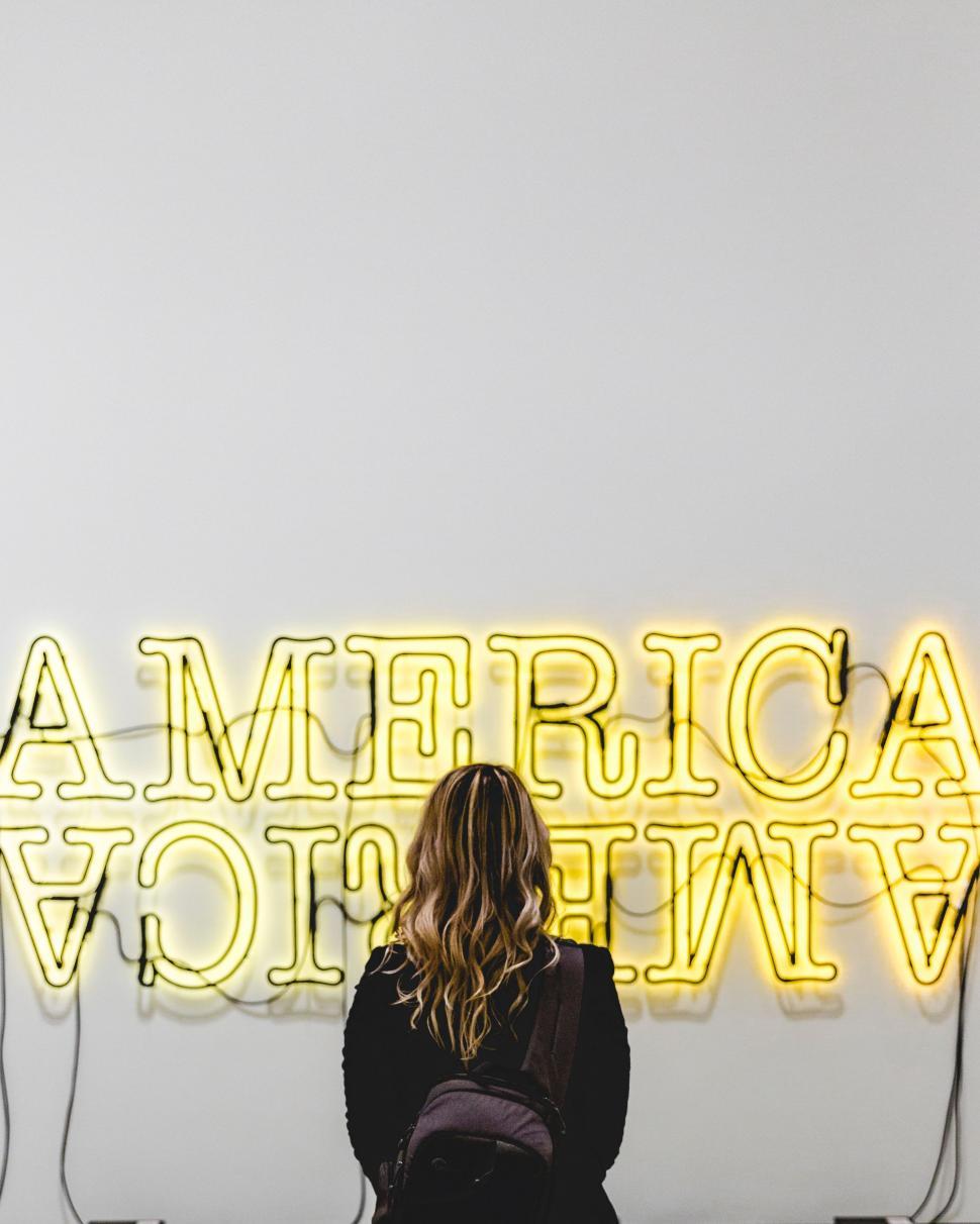 Free Stock Photo of Woman Sitting in Front of Neon Sign | Download Free ...
