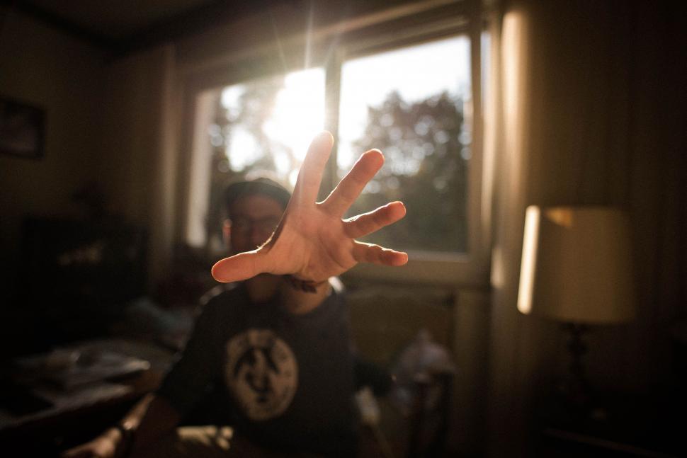 Free Stock Photo of Person Extending Hand in Front of Window | Download ...