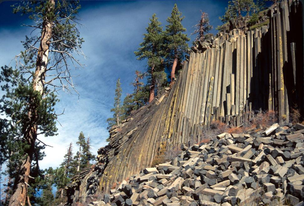 Free Stock Photo of Large Rock Formation With Trees | Download Free ...