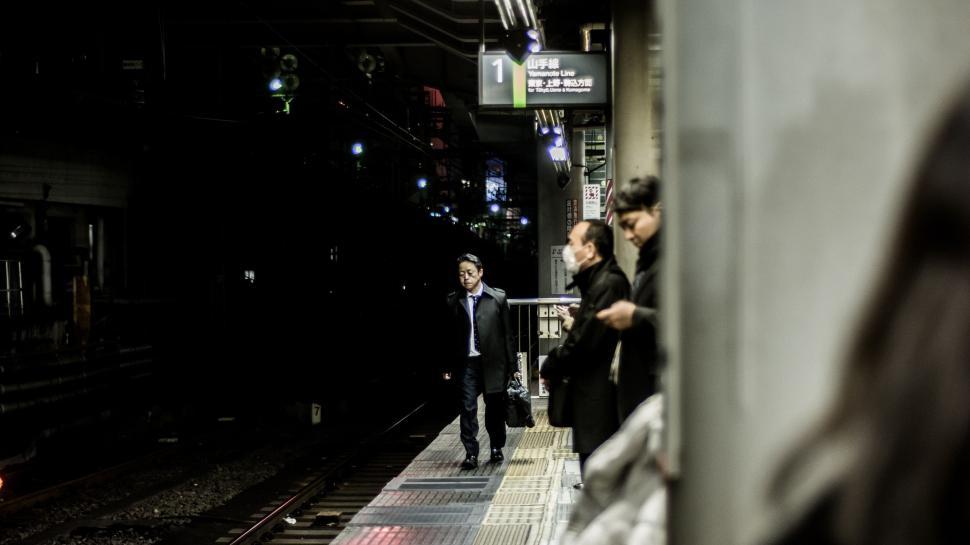 Free Stock Photo of Group of People Standing on Train Platform ...