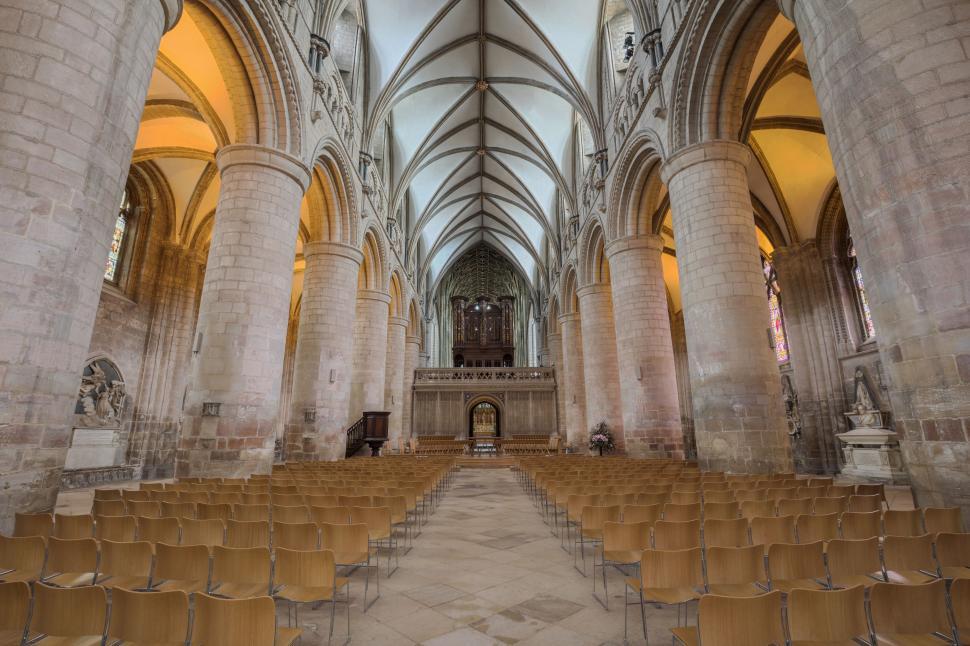 Free Stock Photo of Rows of Chairs Inside a Grand Cathedral | Download ...
