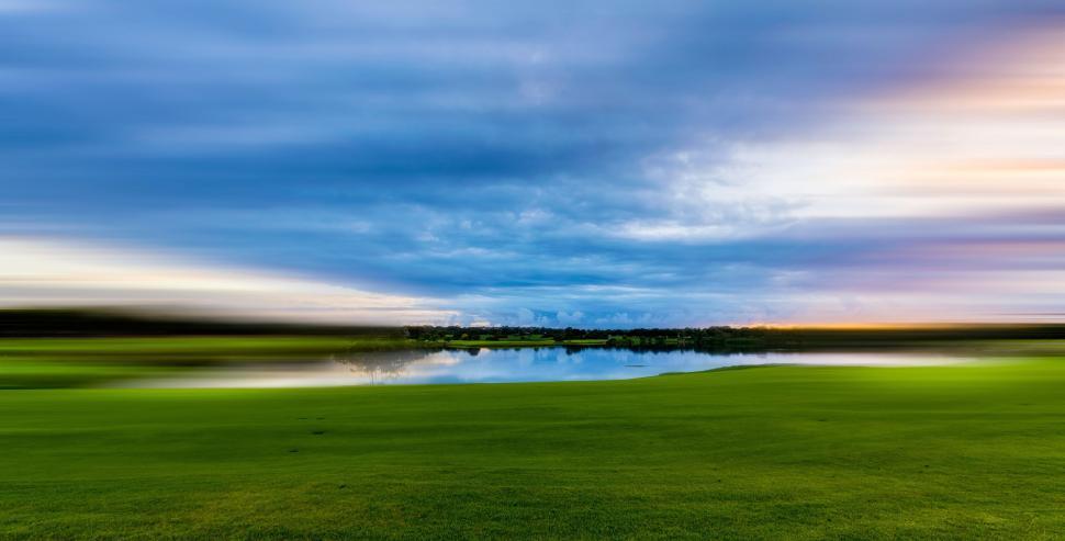 Free Stock Photo of Green Field With Lake in the Middle | Download Free ...