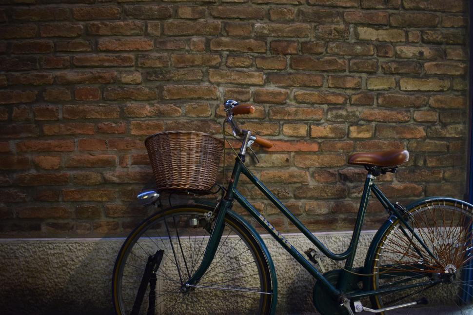 Free Stock Photo of Bicycle Parked Next to Brick Wall | Download Free ...