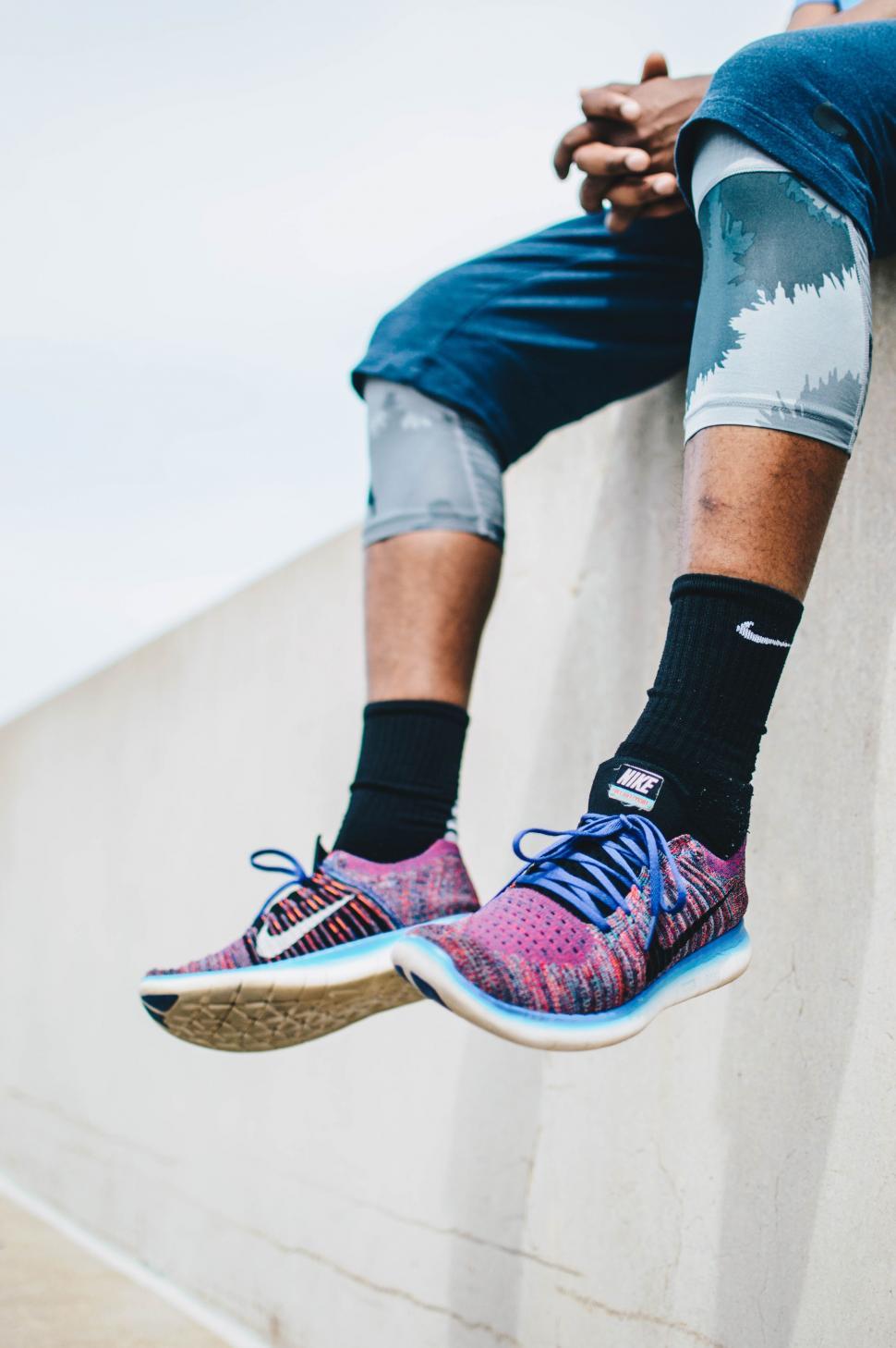 Free Stock Photo of Person Sitting on Ledge With Feet Up | Download ...