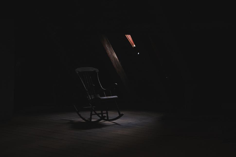 Free Stock Photo of Dark Room With Rocking Chair | Download Free Images ...