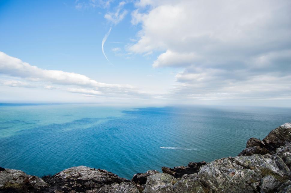 Free Stock Photo of A View of the Ocean From a Cliff | Download Free ...