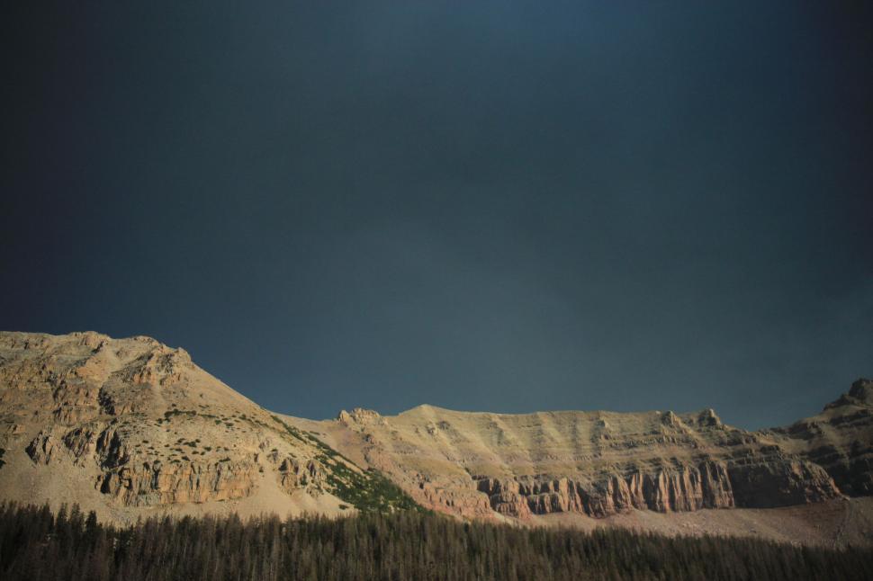 Free Stock Photo of Moon Shining Over Mountain Range | Download Free ...