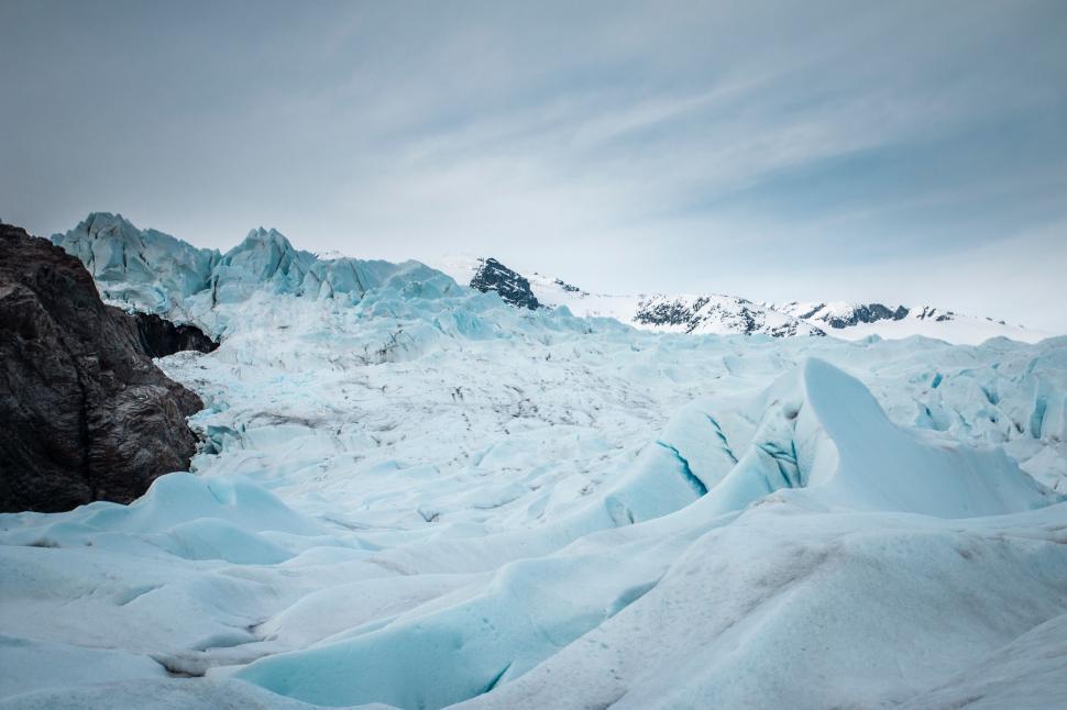 Free Stock Photo of Snow Covered Mountain Next to Cliff | Download Free ...