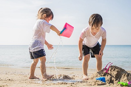 Free kids playing on the beach stock photos. Download the best free ...